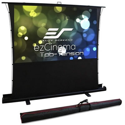 Elite Screens Tab Tensioned Scissor Pull Up Portable projector screen